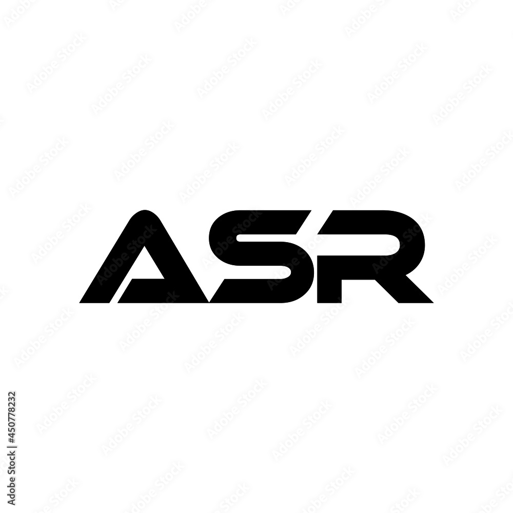 ASR letter logo design with white background in illustrator, vector ...