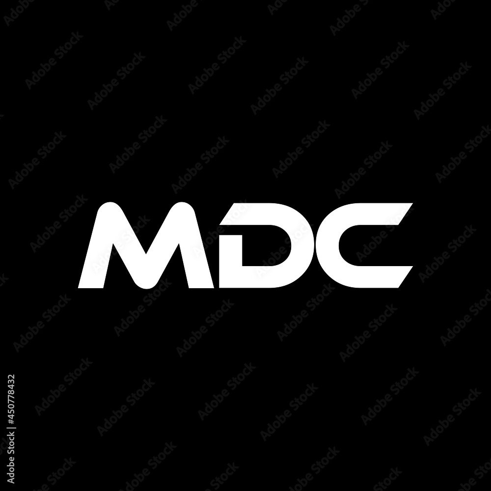 MDC letter logo design with black background in illustrator, vector ...