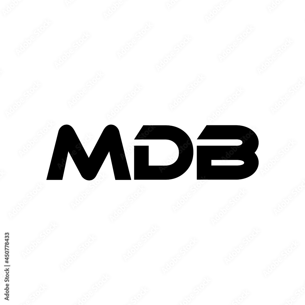 MDB letter logo design with white background in illustrator, vector ...