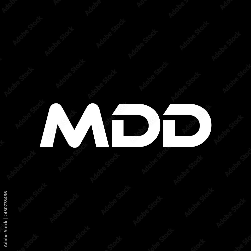 MDD letter logo design with black background in illustrator, vector ...