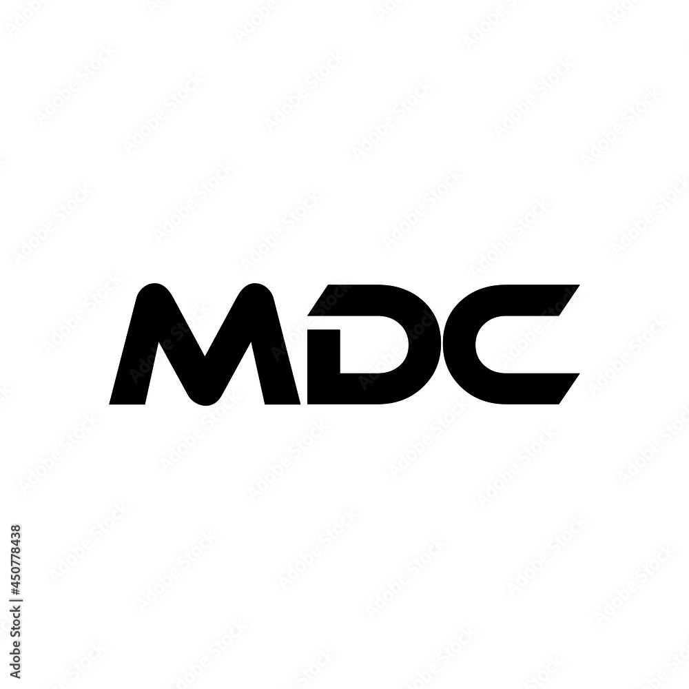 MDC letter logo design with white background in illustrator, vector ...