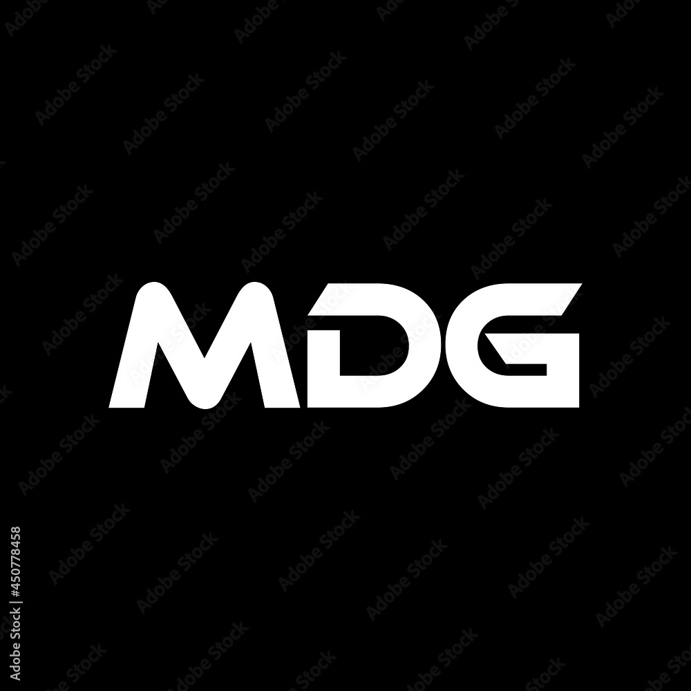 MDG letter logo design with black background in illustrator, vector ...