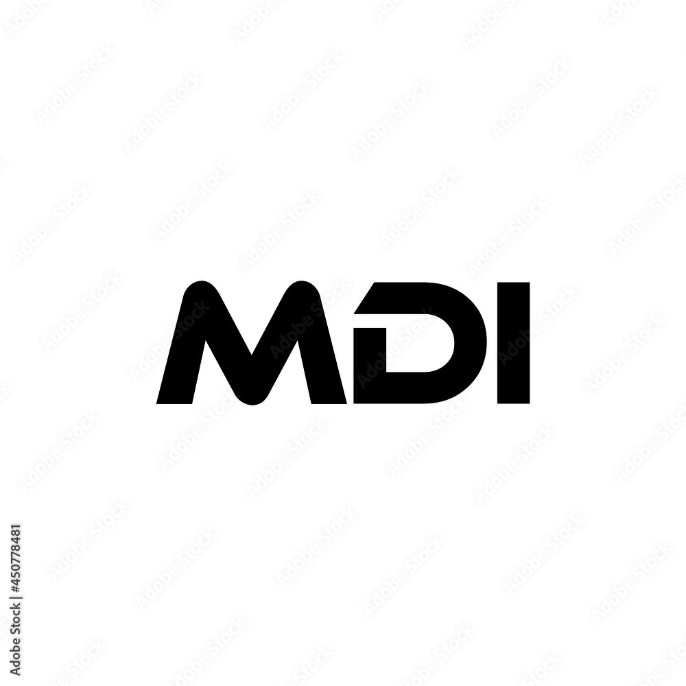 MDI letter logo design with white background in illustrator, vector ...