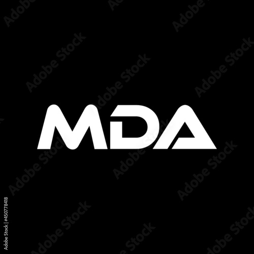 MDA letter logo design with black background in illustrator, vector ...