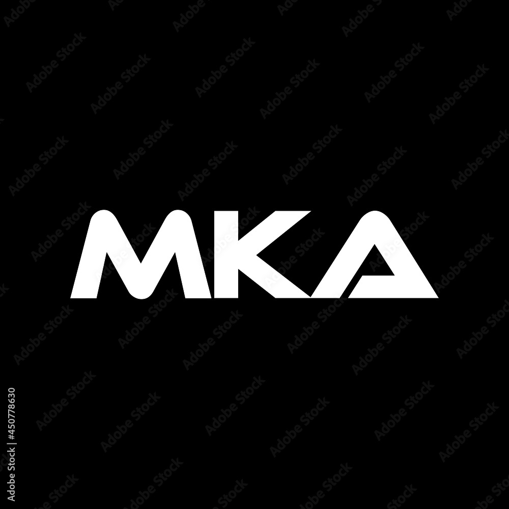 MKA letter logo design with black background in illustrator, vector ...