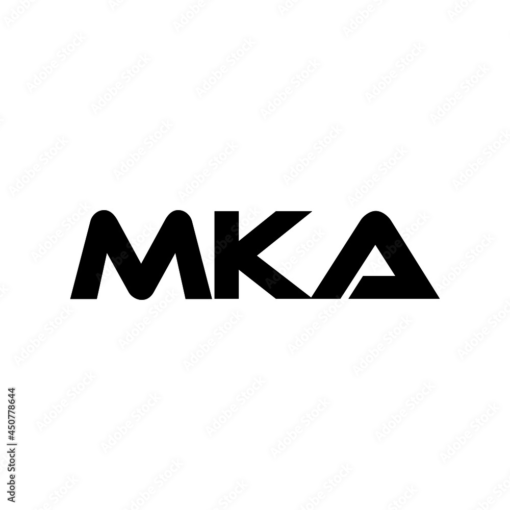 MKA letter logo design with white background in illustrator, vector ...
