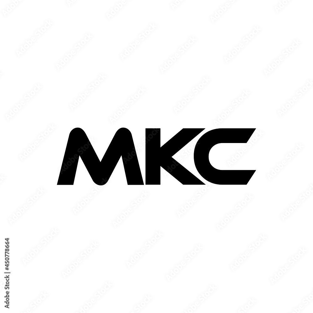 MKC letter logo design with white background in illustrator, vector ...