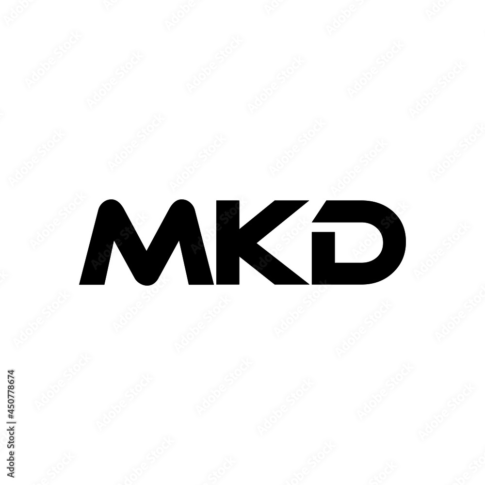 MKD letter logo design with white background in illustrator, vector ...