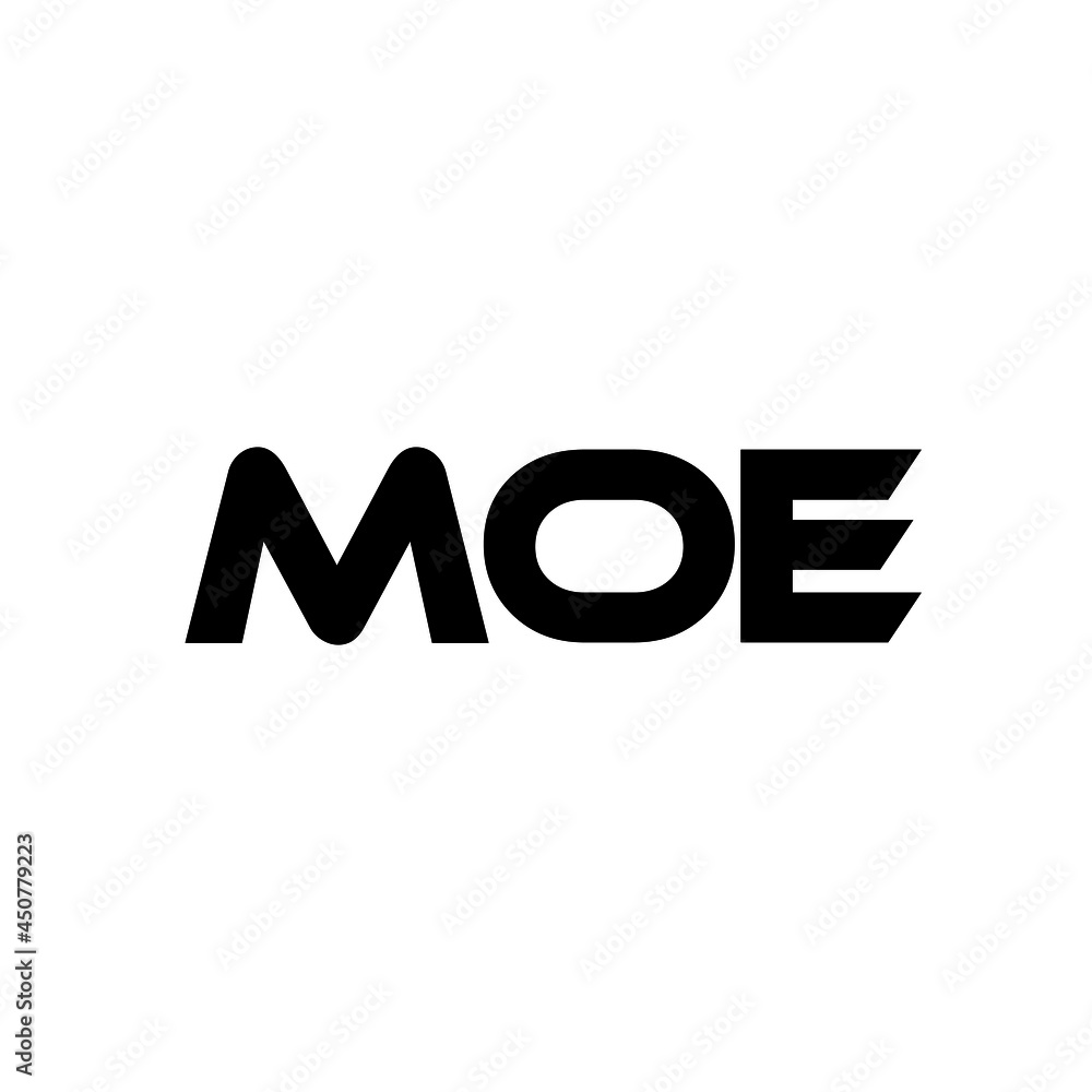 MOE letter logo design with white background in illustrator, vector ...