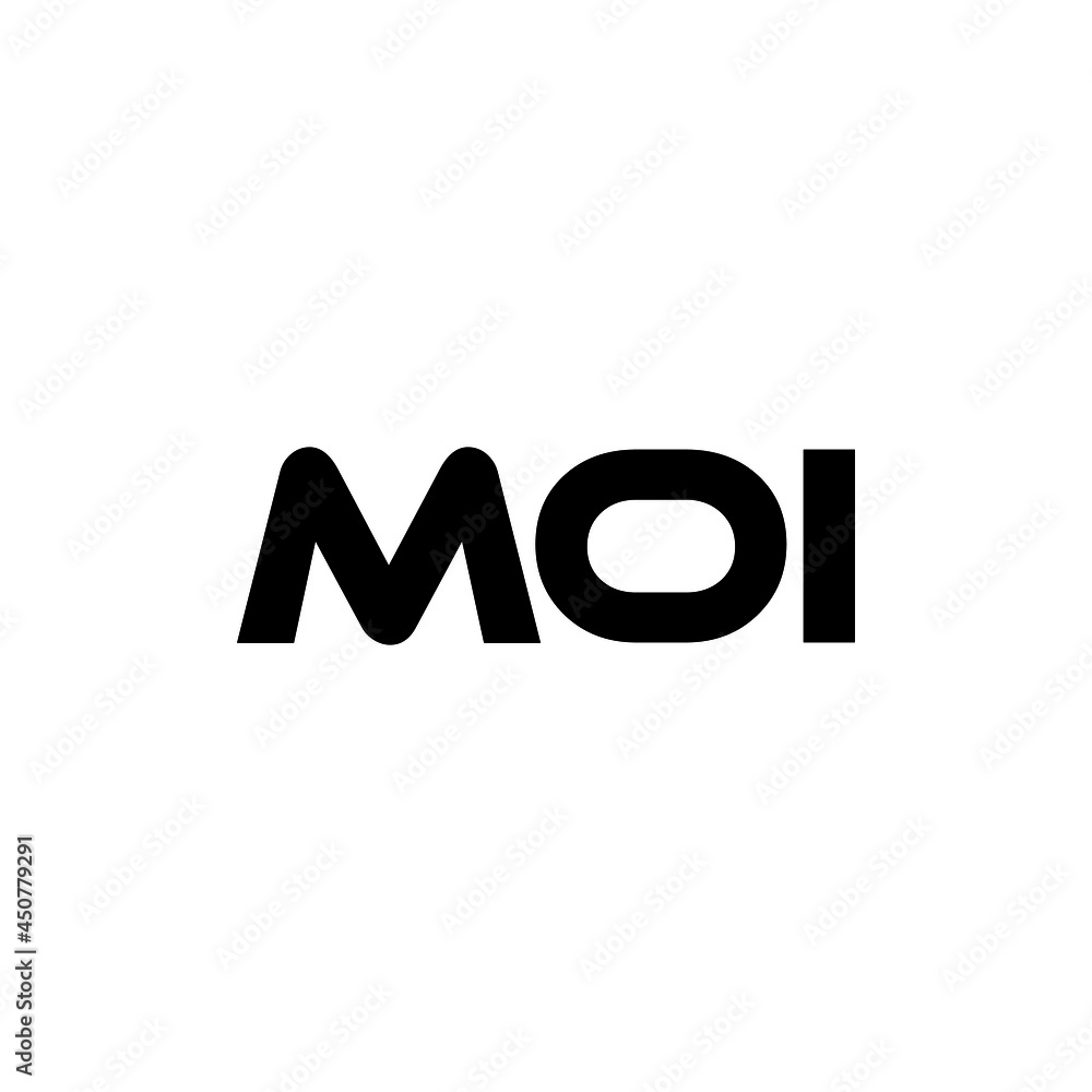 MOI letter logo design with white background in illustrator, vector ...