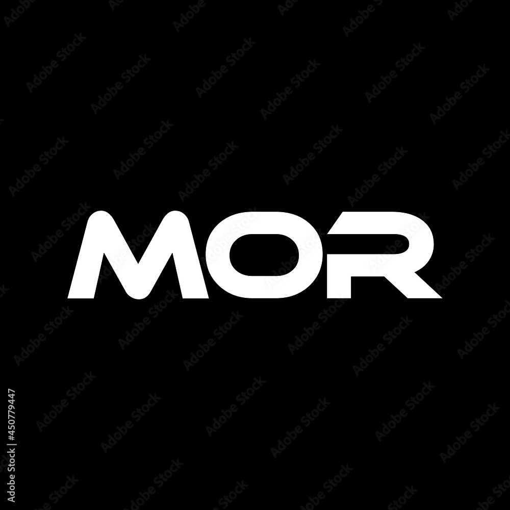 MOR letter logo design with black background in illustrator, vector ...