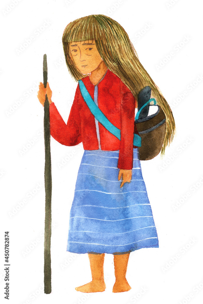 Ivatan lady of Batanes Stock Illustration | Adobe Stock