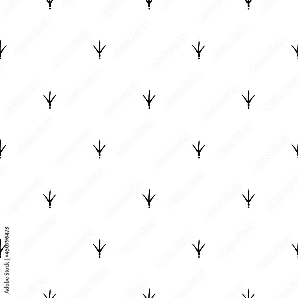 Seamless abstract pattern with bird trail. Vector illustration. Bird ...