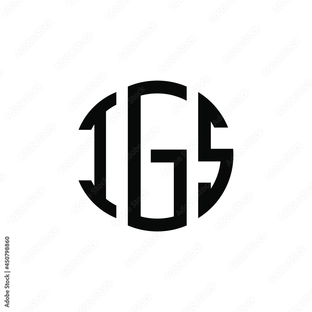 IGS letter logo design. IGS modern letter logo with black background ...