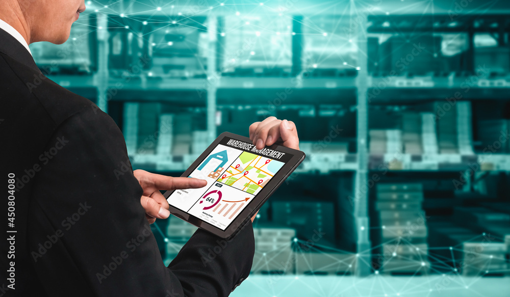 Warehouse management innovative software in computer for real time ...