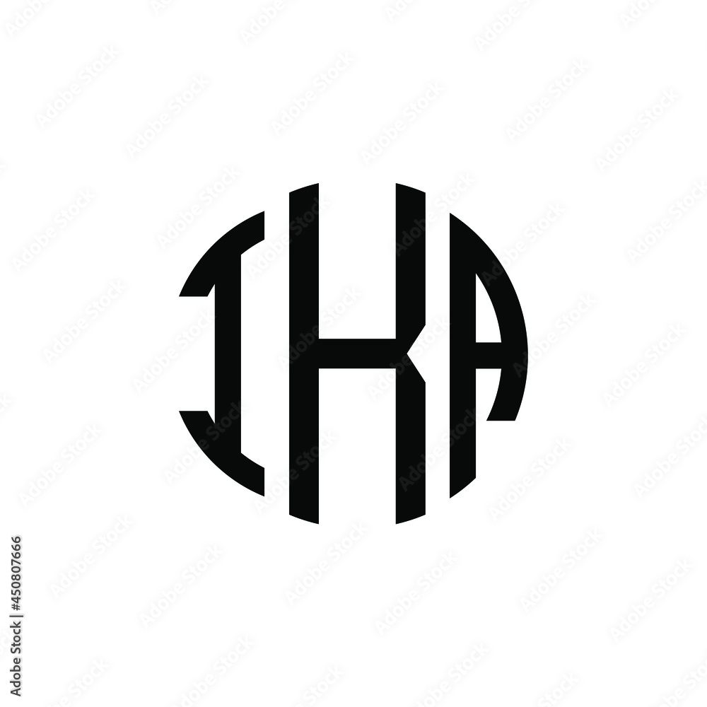 IKA letter logo design. IKA modern letter logo with black background ...