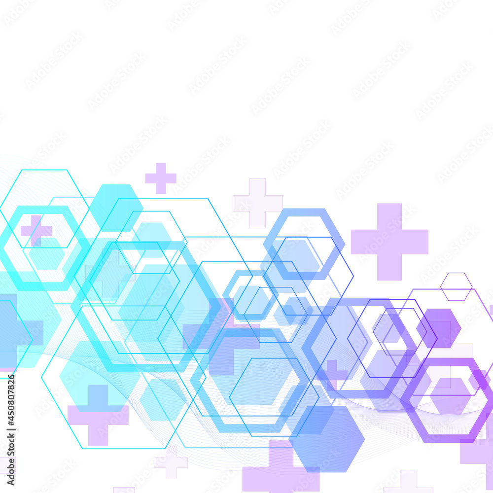 Abstract medical background DNA research, molecule, genetics, genome ...