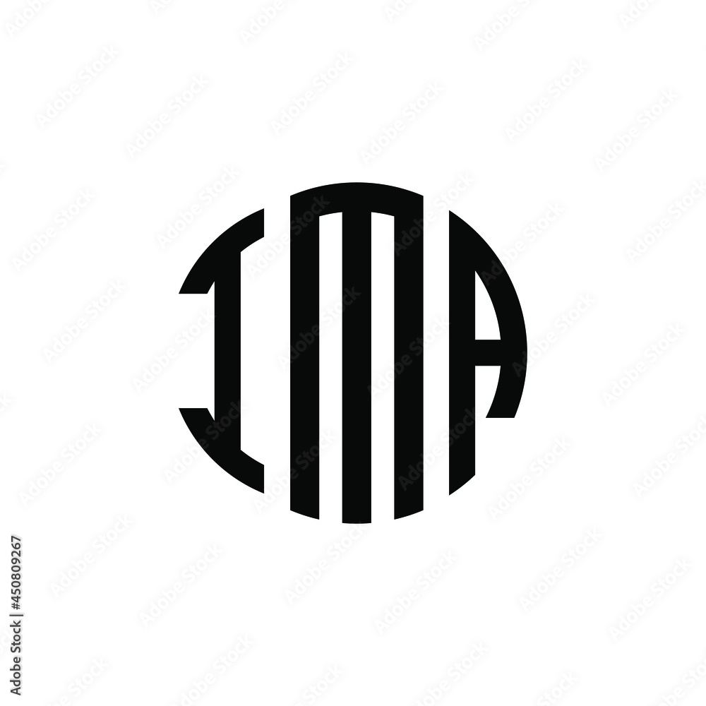 IMA letter logo design. IMA modern letter logo with black background ...
