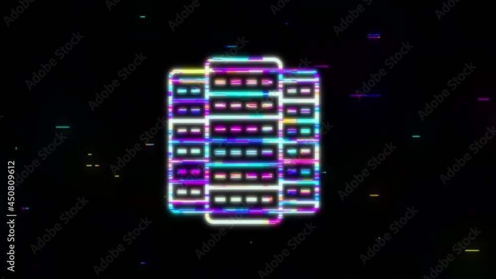 Data center. Mainframe service concept banner, server rack. Server room ...