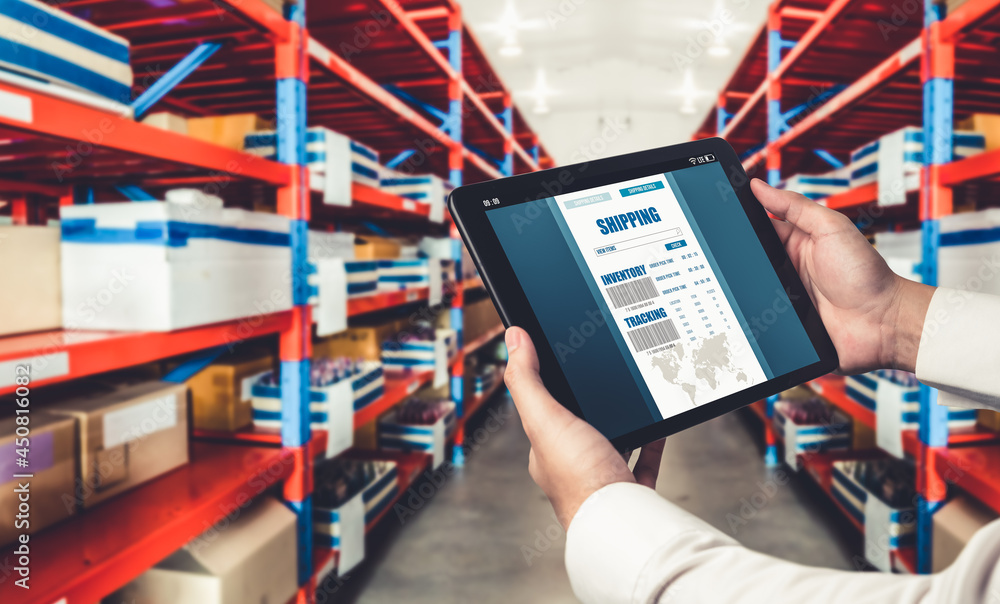 Warehouse management innovative software in computer for real time ...