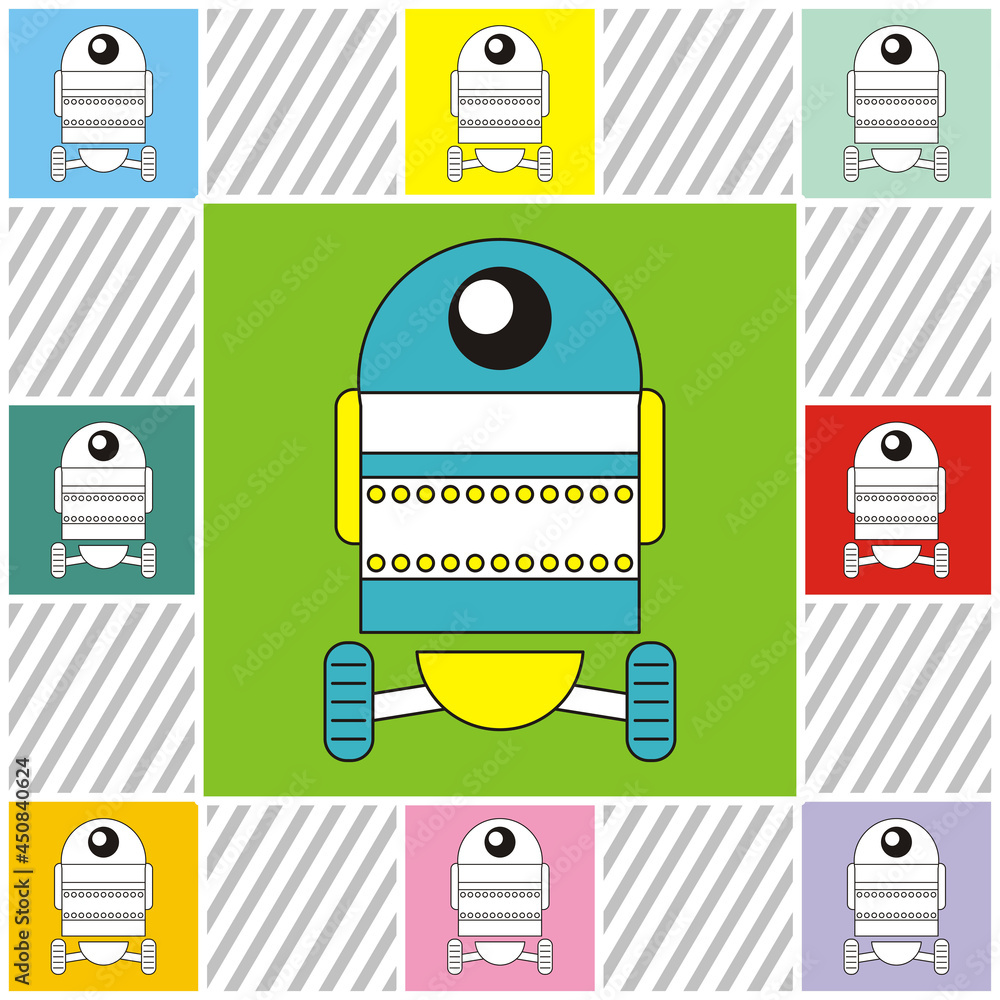 robot logo vector illustration - future technology - Artificial ...