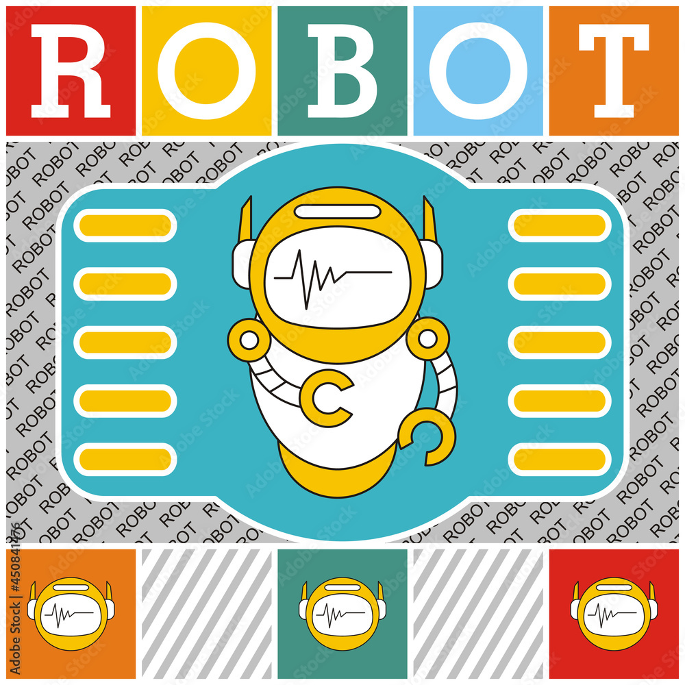 robot logo vector illustration - future technology - Artificial ...