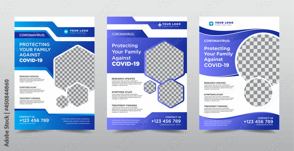 Covid-19 flyer design. Vaccine leaflet template. Injection flyer poster ...