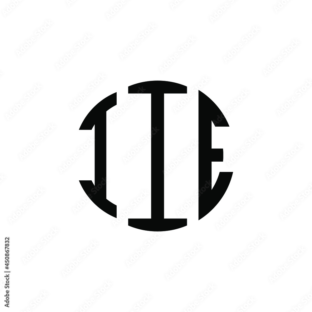 IIE letter logo design. IIE modern letter logo with black background ...