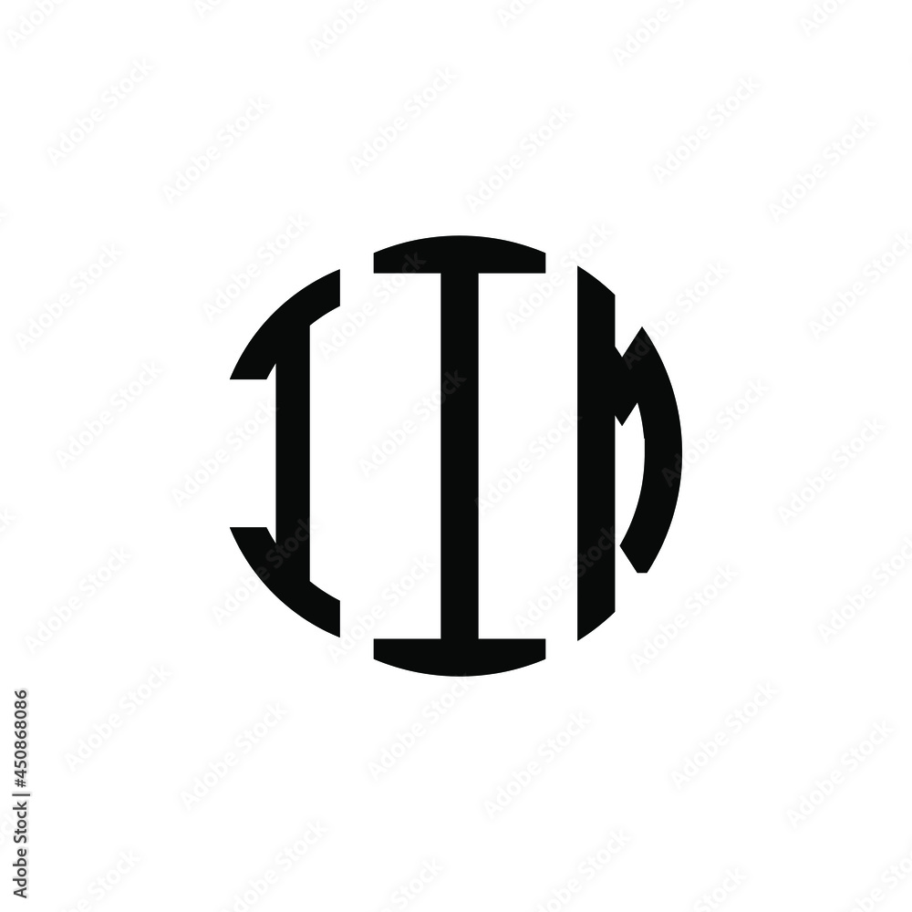 Vecteur Stock IIM letter logo design. IIM modern letter logo with black ...