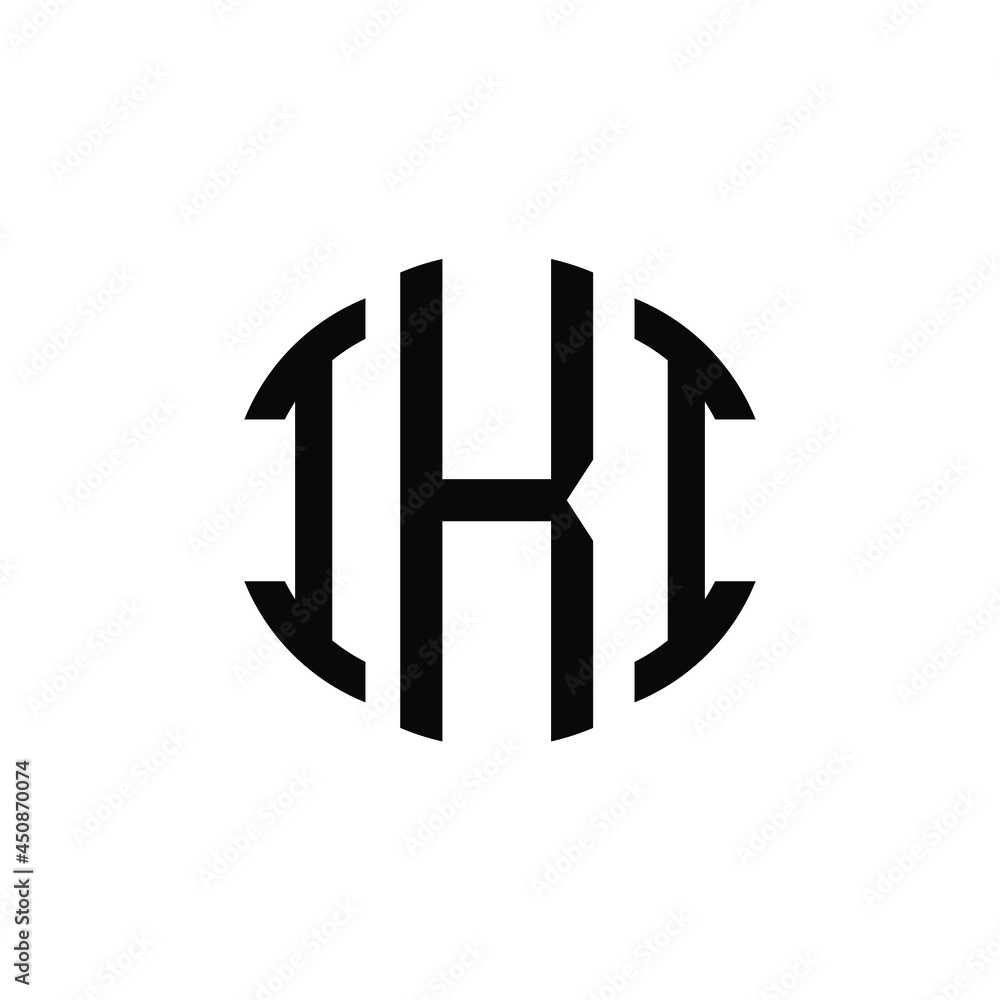 IKI letter logo design. IKI modern letter logo with black background ...