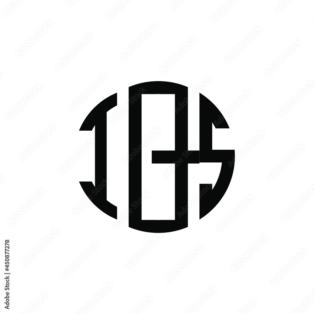 IQS letter logo design. IQS modern letter logo with black background ...