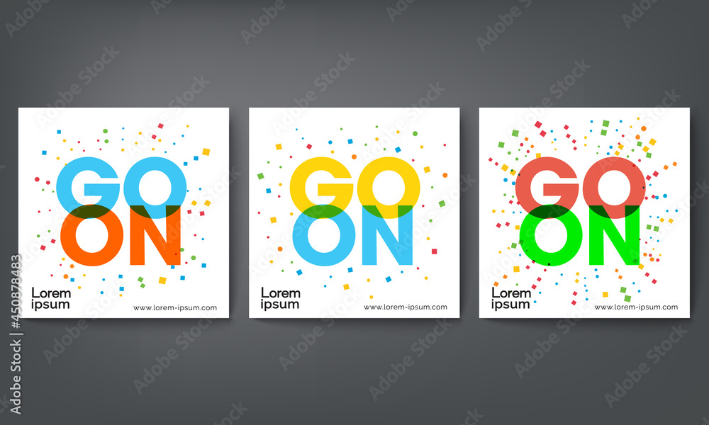 Vector lettering typography, Design Templates with typography "Go on ...