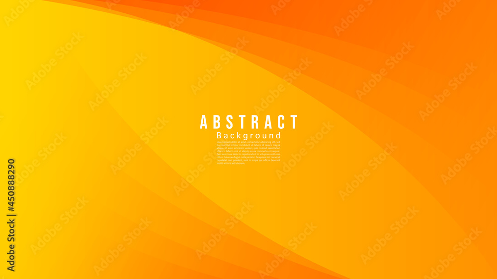 Abstract Color background, orange gradient curve on a yellow background ...