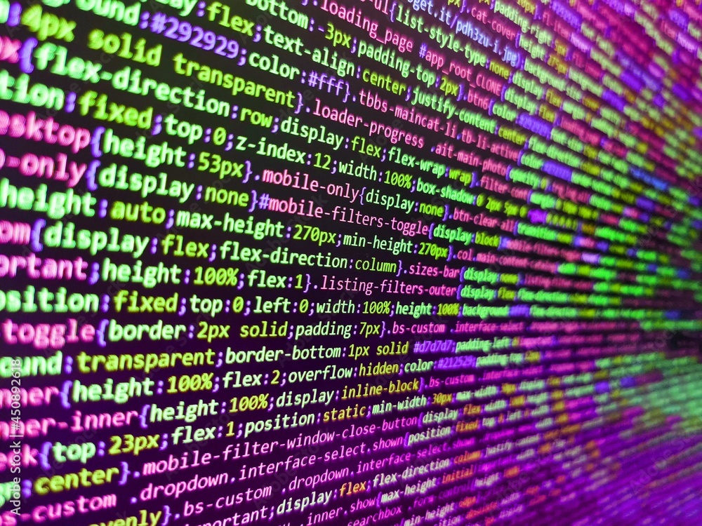 Background of software developer script. PC software creation business ...