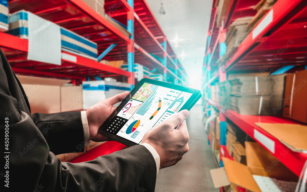 Warehouse management innovative software in computer for real time ...