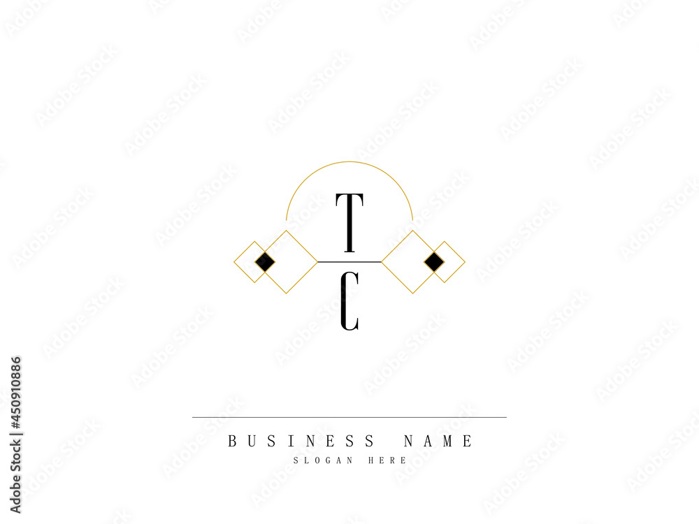 Letter TC Logo, Creative tc Logo Template with Creative Line Art ...