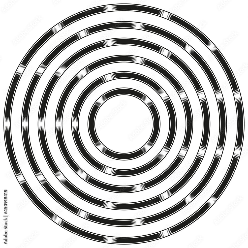 Round scroll border frame in a range of sizes. Stock Vector | Adobe Stock