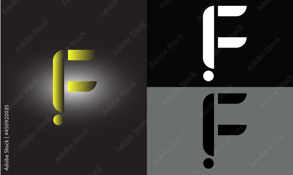 Grafic Vector Of Abstract letter F logo design. Creative,Premium Minimal emblem design template ...