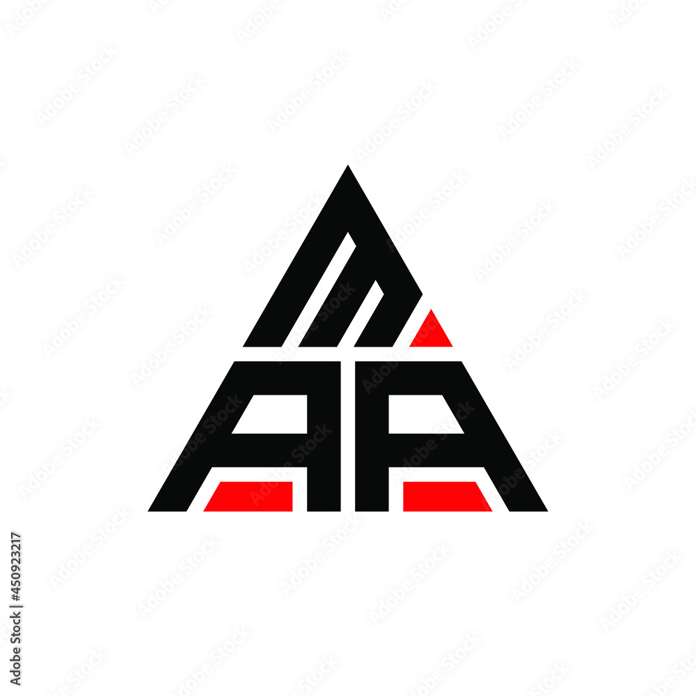 MAA triangle letter logo design with triangle shape. MAA triangle logo ...