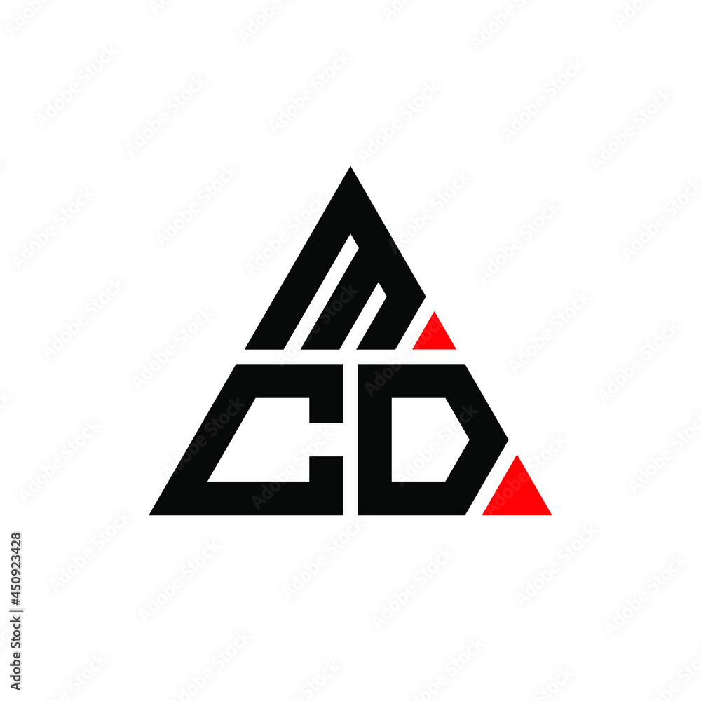 MCD triangle letter logo design with triangle shape. MCD triangle logo ...