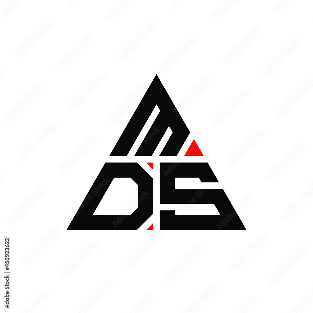 MDS triangle letter logo design with triangle shape. MDS triangle logo ...
