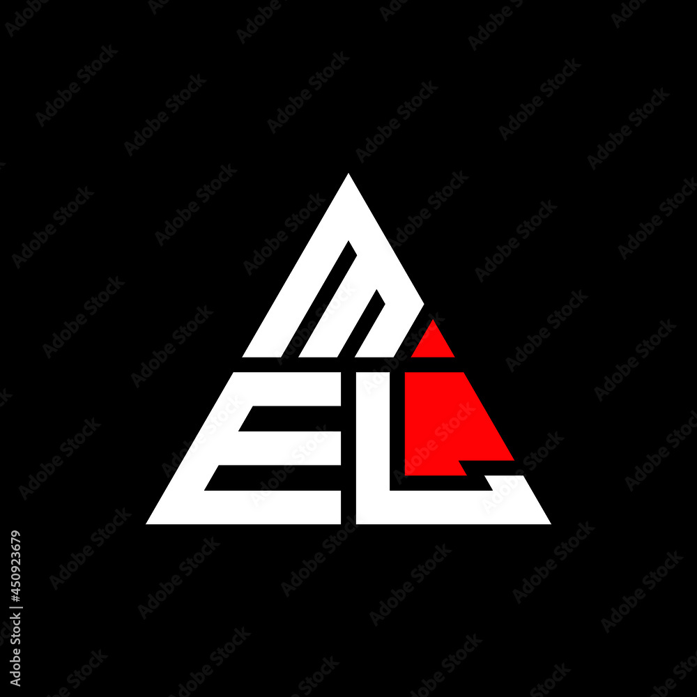 Mel Triangle Letter Logo Design With Triangle Shape Mel Triangle Logo Design Monogram Mel