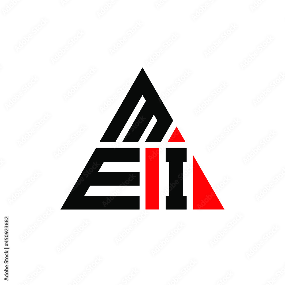 MEI triangle letter logo design with triangle shape. MEI triangle logo ...