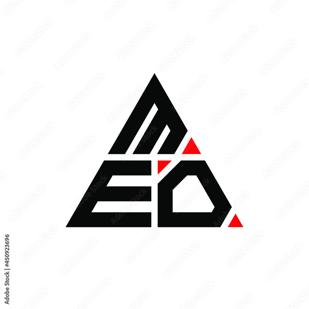 MEO triangle letter logo design with triangle shape. MEO triangle logo ...