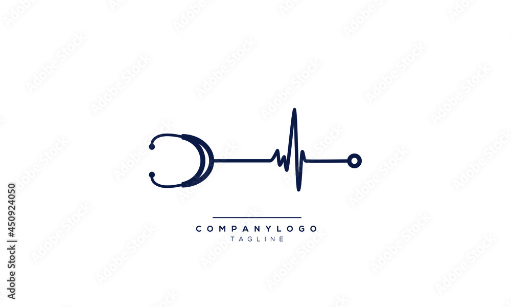 Alphabet letters Initials Monogram logo STETHOSCOPE , STETHOSCOPE ...