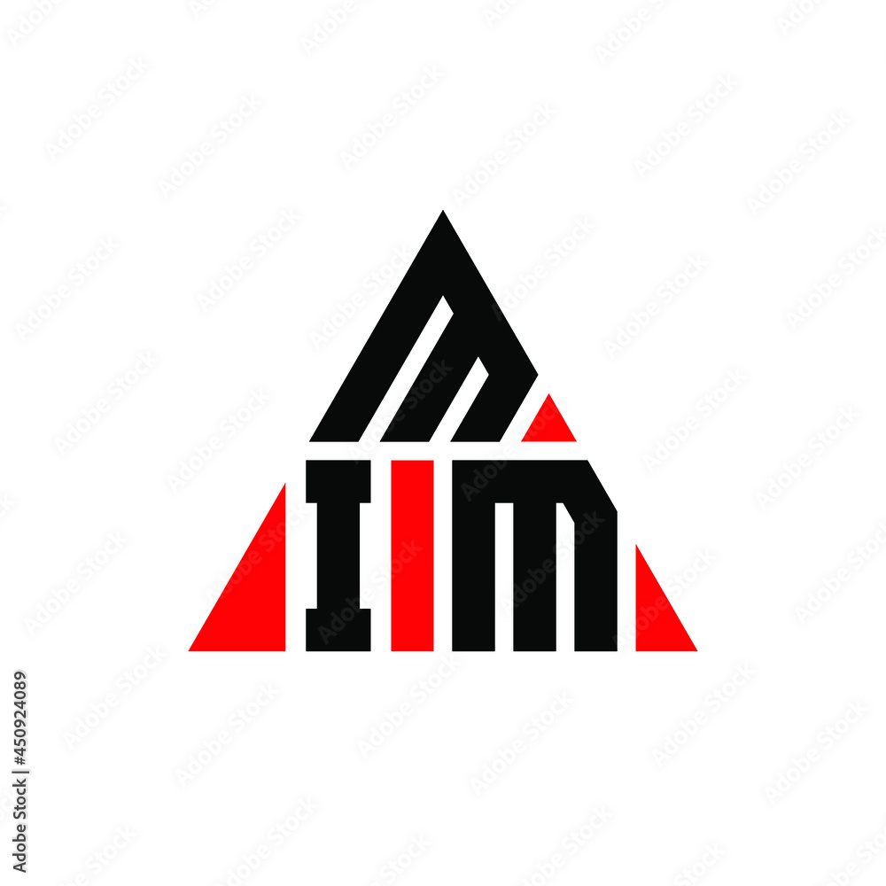 MIM triangle letter logo design with triangle shape. MIM triangle logo ...