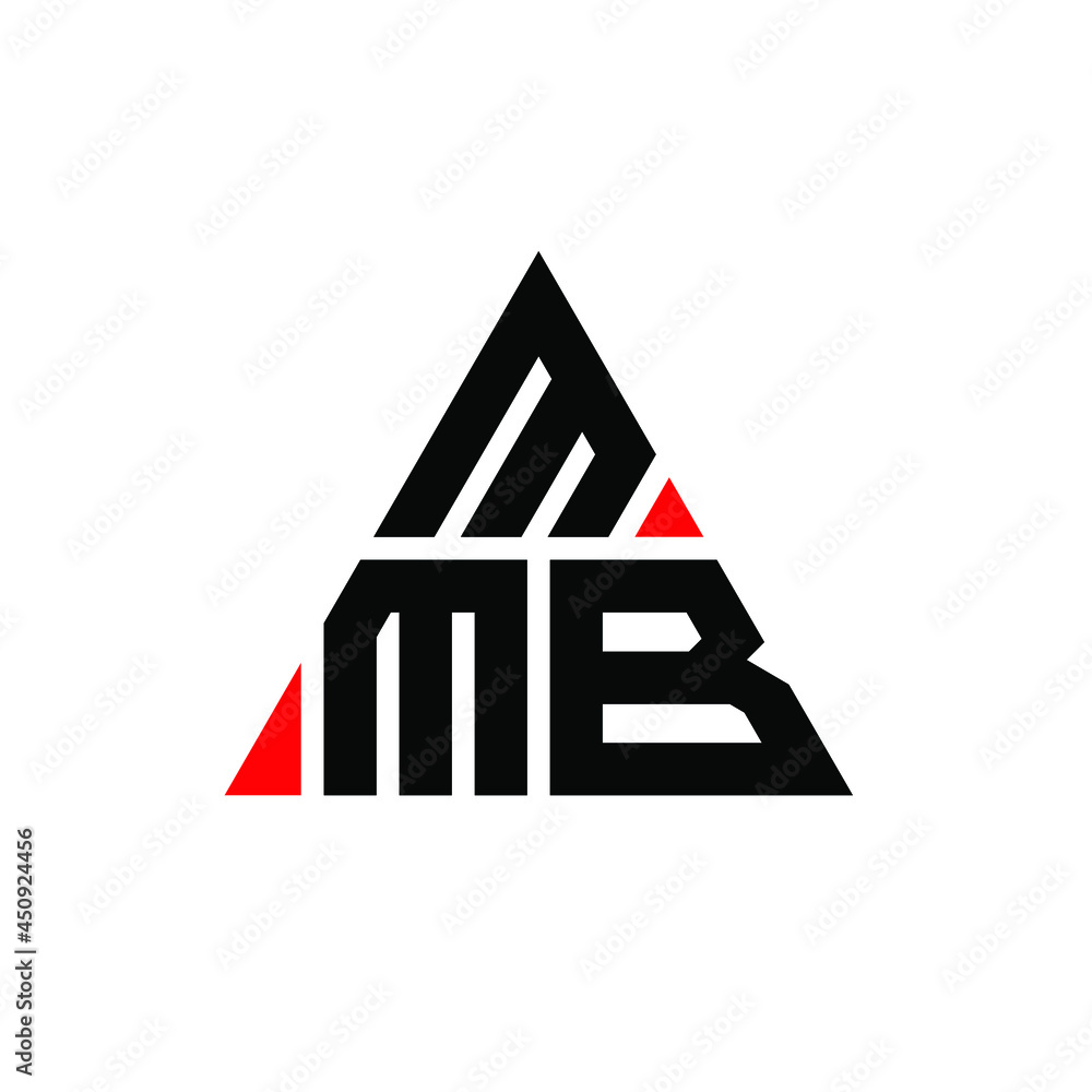 Vetor de MMB triangle letter logo design with triangle shape. MMB ...