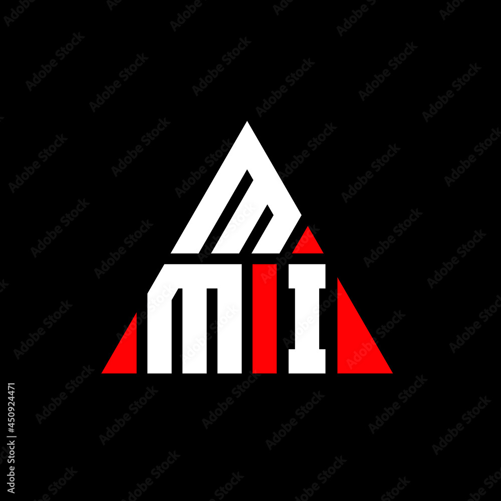 MMI triangle letter logo design with triangle shape. MMI triangle logo ...