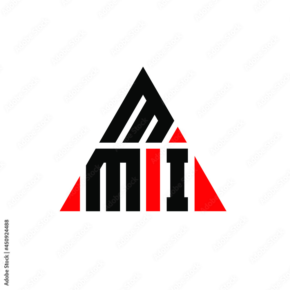 MMI triangle letter logo design with triangle shape. MMI triangle logo ...