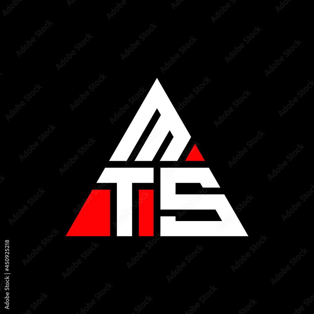 MTS triangle letter logo design with triangle shape. MTS triangle logo ...
